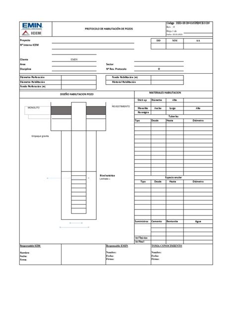 Reg Gson 03 Spence Son Protocolo Habilitación De Pozoz Pdf