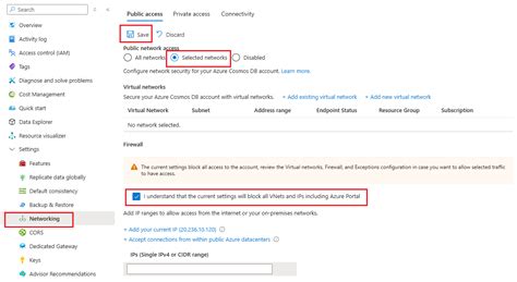 Configure An Ip Firewall For Your Azure Cosmos Db Account Microsoft Learn