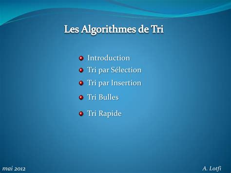 Ppt Les Algorithmes De Tri Powerpoint Presentation Free Download Id5991944