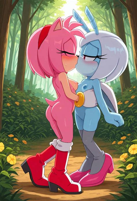 Rule 34 2d 2girls Ai Generated Amy Rose Forest Idw Comics Idw