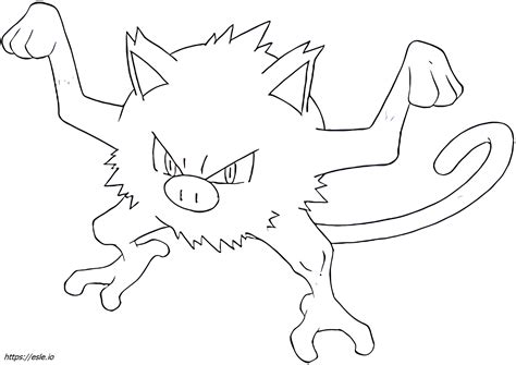 Mankey Pok Mon Coloring Page