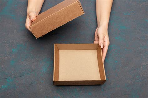 여자 는 빈 골판지 상자를 열고 닫습니다 무료 복사 공간 배달 서비스의 모형 동작 활동에 대한 스톡 사진 및 기타 이미지 동작 활동 러시아 바로 위 Istock