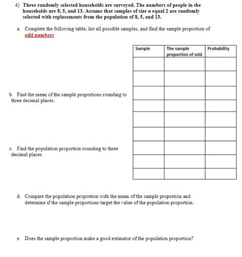 Solved 4 Three Randomly Selected Households Are Surveyed