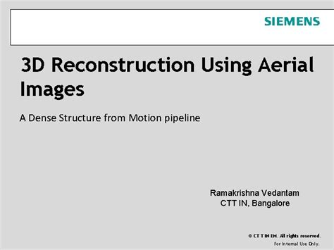 3 D Reconstruction Using Aerial Images A Dense
