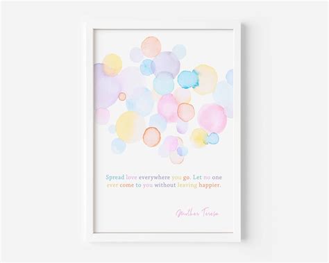 Mother Teresa Spread Love Digital Download Etsy