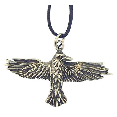 Celtic Raven Pewter Necklace Raven Viking Bird Jewelry