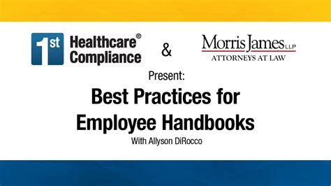 Best Practices For Employee Handbooks First Healthcare Compliance