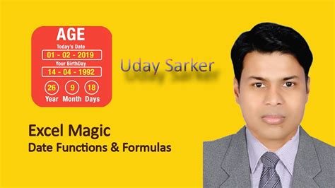 Excel Magic Trick Date Functions And Formulas Examples Youtube
