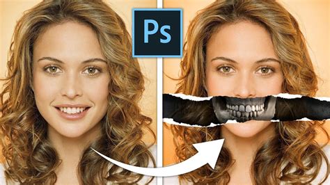 Рваная Фотка с Заменой Фона Adobe Photoshop Youtube