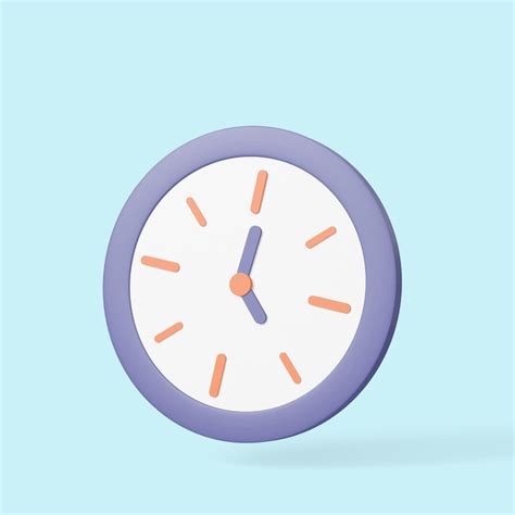 Premium Psd Clock Icon 3d Render Illustration