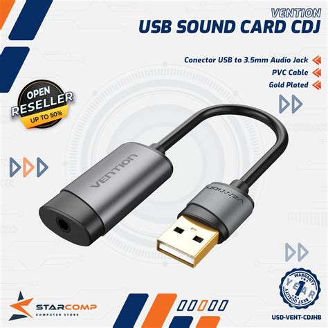 Jual Vention Cdj Usb Soundcard External Adapter Cable Mac Linux Windows Shopee Indonesia