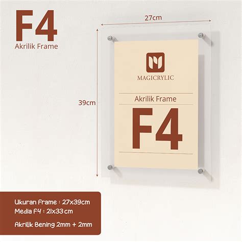 Jual Akrilik Wall Frame Poster Bingkai Display Akrilik Frame Dinding F4 Shopee Indonesia