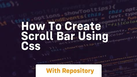 How To Create Scroll Bar Using Css Youtube