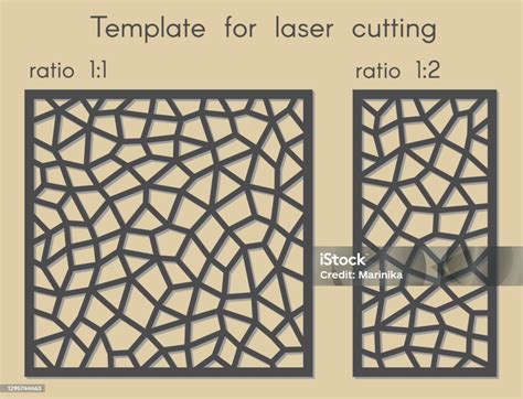 레이저 절단을위한 템플릿 나무 금속의 패널스텐실 기하학적 패턴 레이저에 대한 스톡 벡터 아트 및 기타 이미지 레이저 자르기 스텐실 Istock