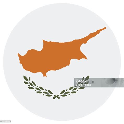 북부 키프로스 국기입니다 버튼 플래그 아이콘입니다 표준 색상 원 아이콘 플래그입니다 컴퓨터 일러스트레이션 디지털 일러스트레이션