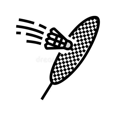 Action Shuttlecock Racket Color Icon Vector Illustration Stock Illustration Illustration Of