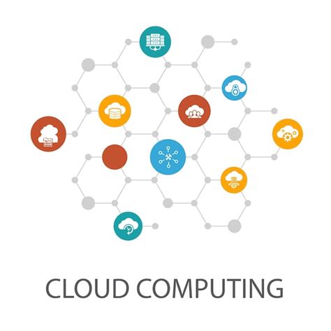Premium Vector Cloud Computing Presentation Template Cover Layout And