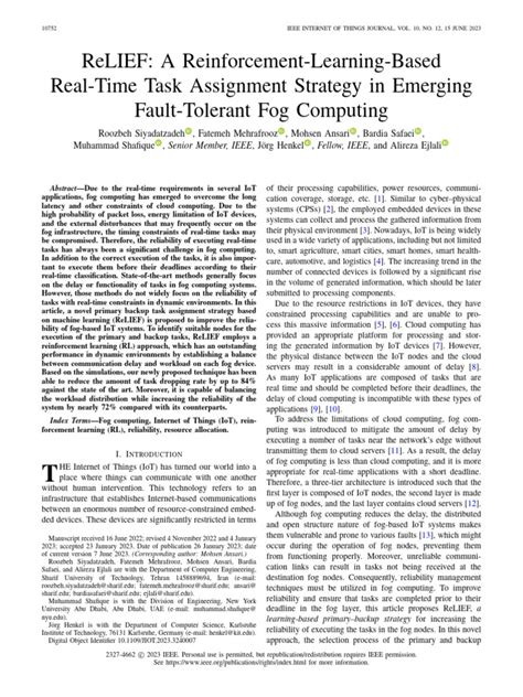 Relief A Reinforcement Learning Based Real Time Task Assignment