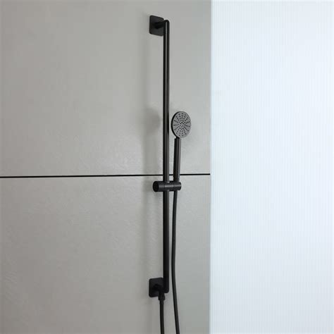 Milano Lune Modern Round Riser Rail Kit With Hand Shower And