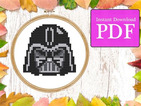 Darth Vader Helmet Cross Stitch Pattern Etsy Darth Vader Helmet Cross Stitch Pattern Etsy