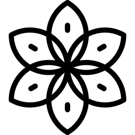 Flower Detailed Rounded Lineal Icon