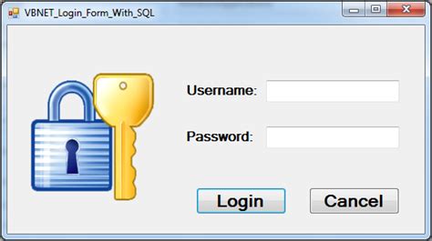 Vb Net Login Form C Java Php Programming Source Code