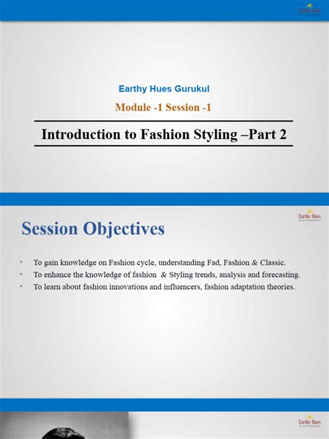 Eh Fashion And Styling Module 1 Session 1 Part 2 Introduction To Fashion And Styling Pdf