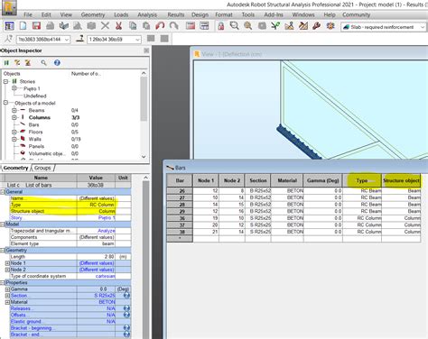 Difference Between Member Type And Structure Object In Robot Structural Analysis