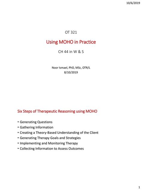 Ot 321 Week 3 Ni 2019 Moho 3 2 Pdf