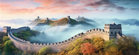 云雾缭绕的万里长城ai图片下载 红动中国