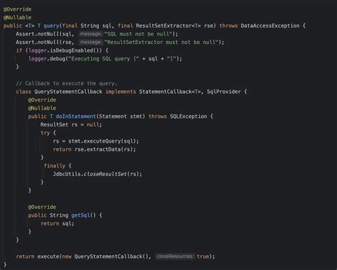 Jdbctemplate Query메서드