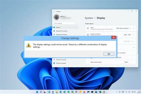 The Display Settings Could Not Be Saved Error Fix