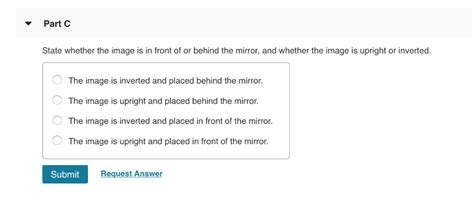 Solved Part Calculate The Position Of The Image Express Your Chegg