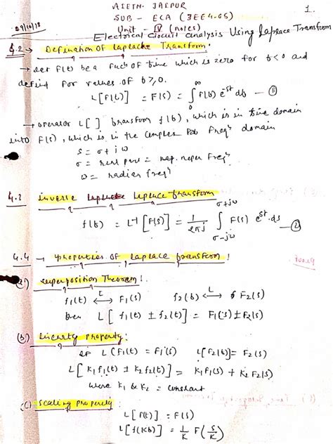Unit 4 Subject Electrical Circuit Analysis Pdf