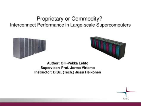 Ppt Proprietary Or Commodity Interconnect Performance In Large Scale