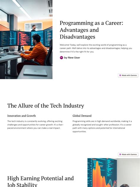 Programming As A Career Advantages And Disadvantages Pdf Learning Programmer