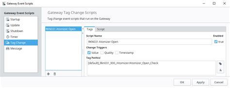 expression tag that writes to opc address plc ignition inductive