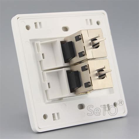 Seto 86 Type Double Gigabit Shield Network Lan Rj4 Grandado