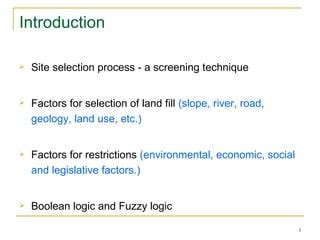 Fuzzy Logic Analysis Using GeoMedia By Bhaskar Reddy Pulsani PPT
