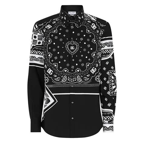 O S Mi Nam Dolce Gabbana D G Bandana Print In Black G Ix T Gh S M U En Size Vua
