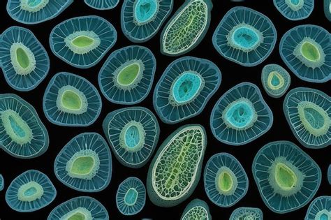 Plant Cells Viewed Via A Microscope Generative Ai Premium Ai Generated Image