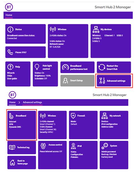 Web Admin Interface Of The Bt Smart Hub How Do You Turn Off 41 Off
