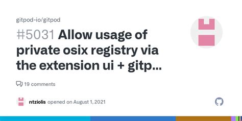 allow usage of private osix registry via the extension ui gitpod file