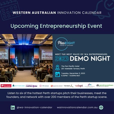 Wa Innovation Calendar On Linkedin Innovation Startup Networkingevent