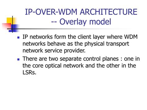Ppt Survivability In Ip Over Wdm Networks Powerpoint Presentation
