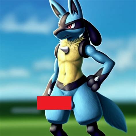 Lucario Nsfw Art Images Bundle Sexy Male Pokemon Ai Generated Etsy