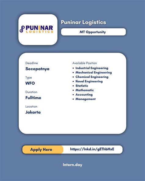 Internship Career Opportunity Job Fair Indonesia Internship