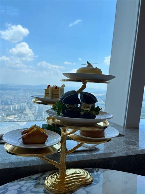 [서울 잠실] 잠실 롯데타워 79층 시그니엘서울 더 라운지 애프터눈 티세트 창가뷰 즐기기 네이버 블로그