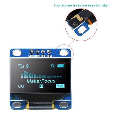 Buy MakerFocus I C OLED Display Module Inch OLED Module X Pixel SSD With SPI I C