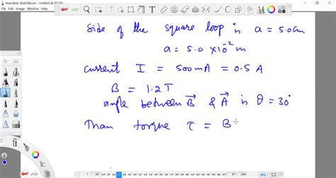A Square Current Loop Cm On Each Side Carries A MA Current The Loop Is In A T